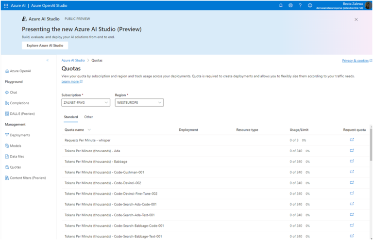 Get started with Azure OpenAI Service – zalnet.pl